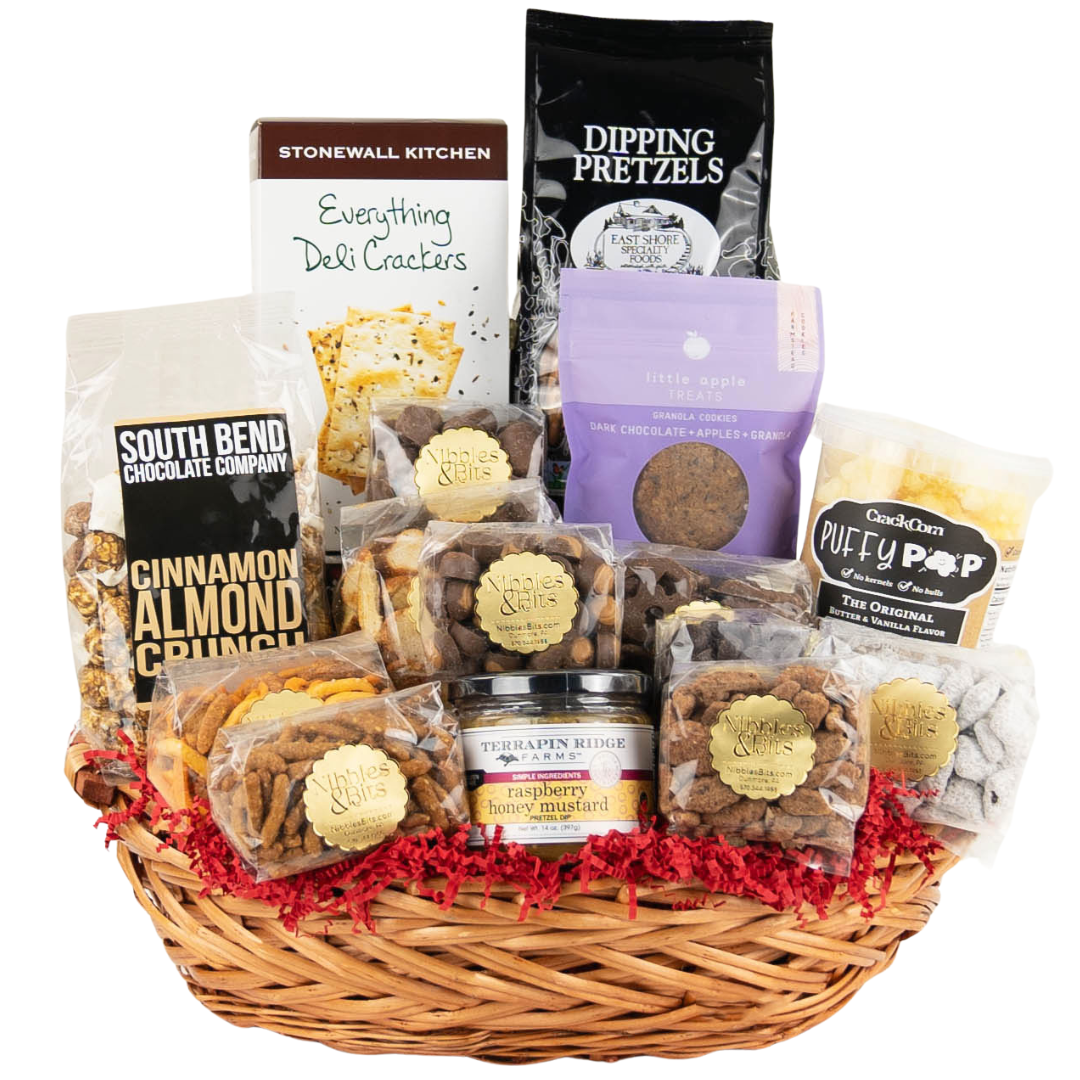 Snack Attack Gift Basket – Nibbles & Bits